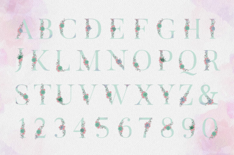 Succulent Alphabet Letters - Maggie Stilwell Design