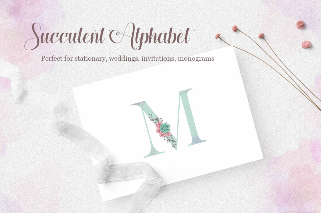 Succulent Alphabet Letters - Maggie Stilwell Design