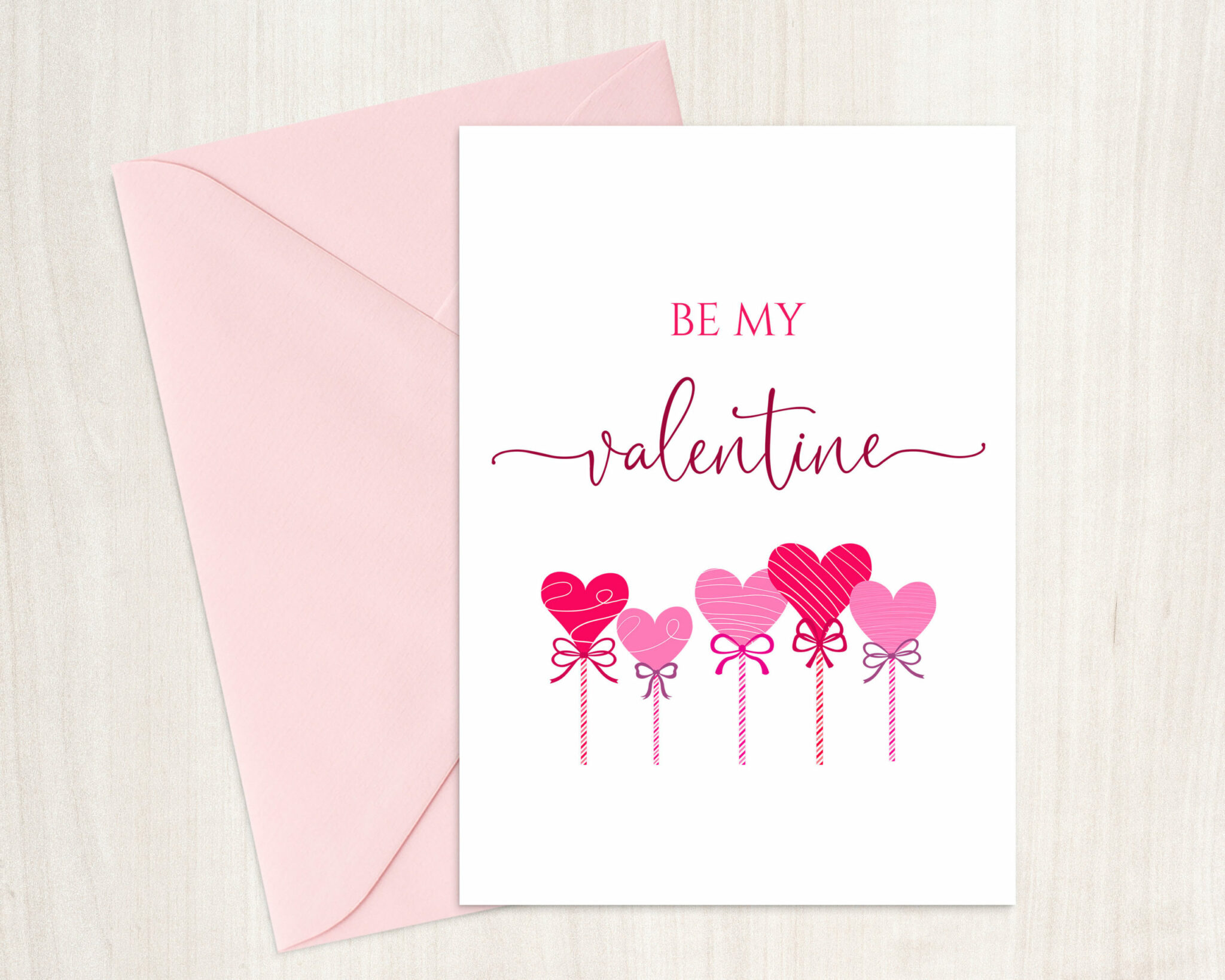 Cute Heart-Shaped Lollipop Valentine Illustration for DIY Projects