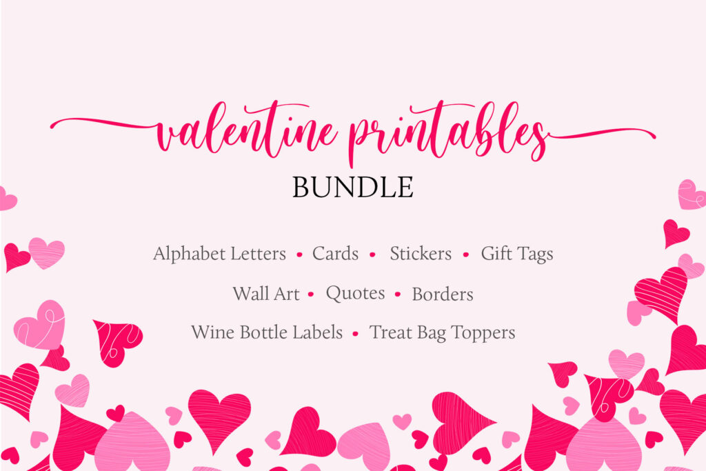 Valentines Printable Bundle - Maggie Stilwell Design